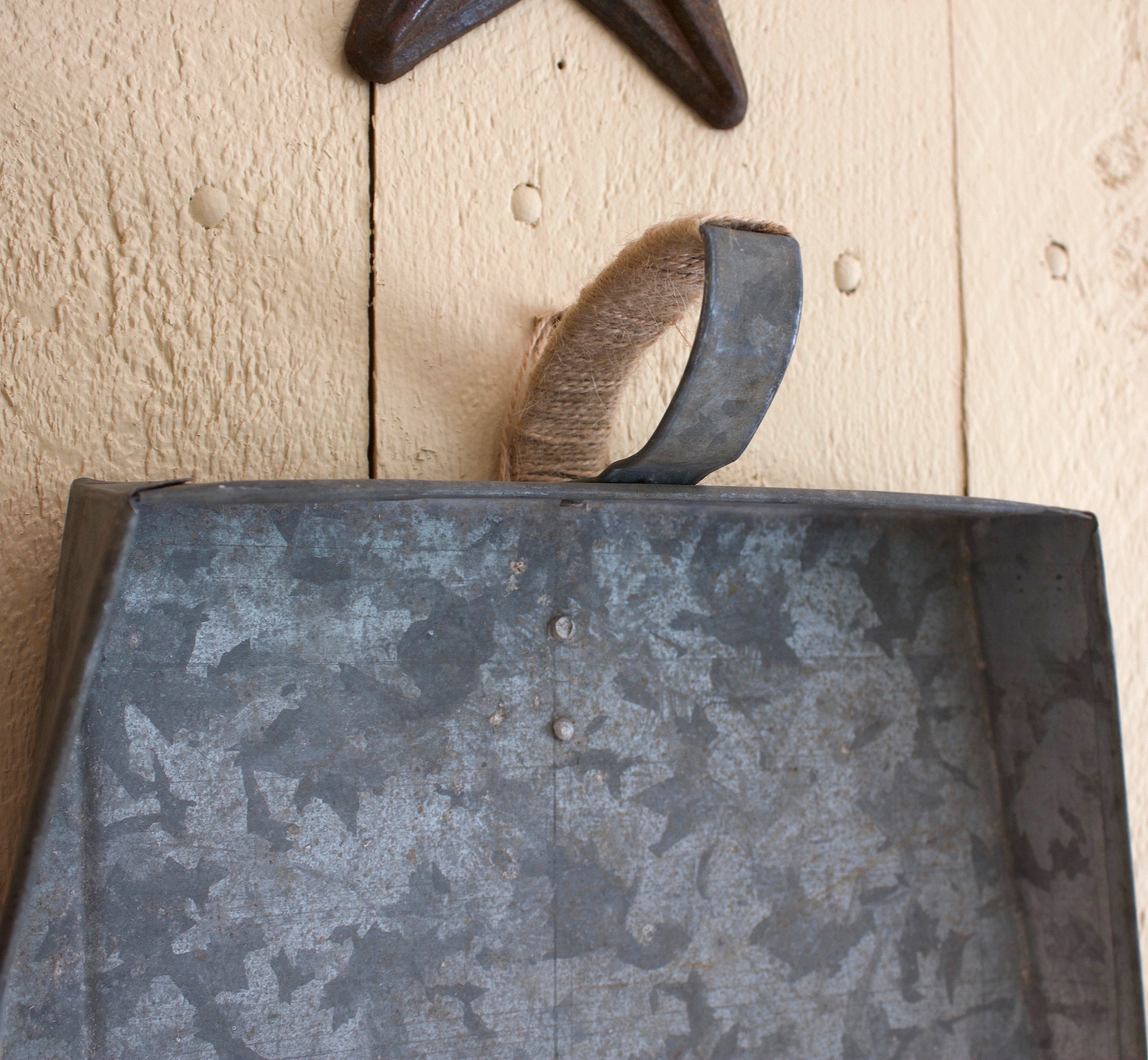 Antique Galvanized Metal Dust Pan, Farmhouse Kitchen Wall Decor - Etsy