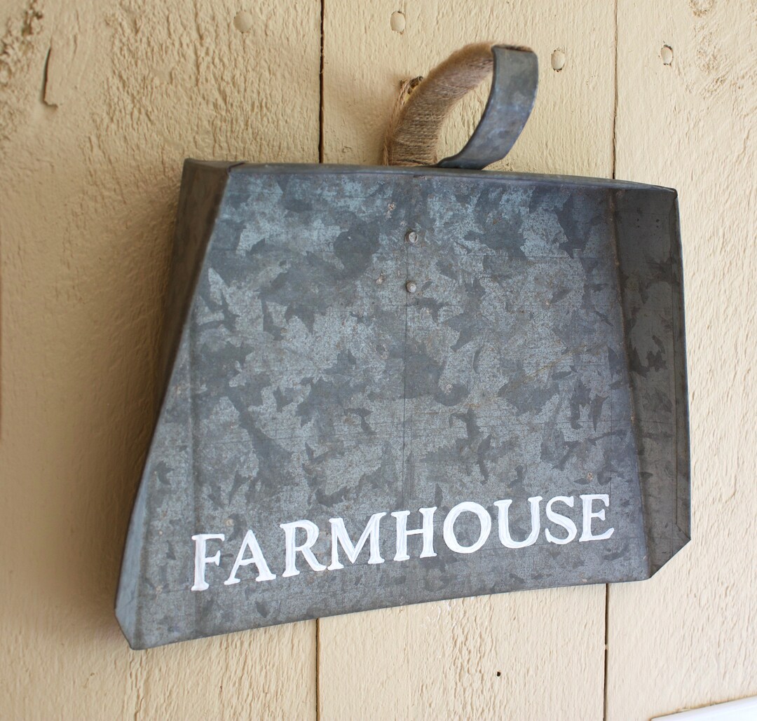 Antique Galvanized Metal Dust Pan, Farmhouse Kitchen Wall Decor - Etsy