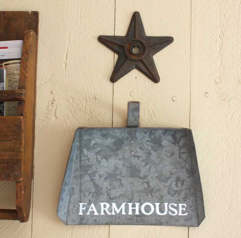 Antique Galvanized Metal Dust Pan, Farmhouse Kitchen Wall Decor - Etsy