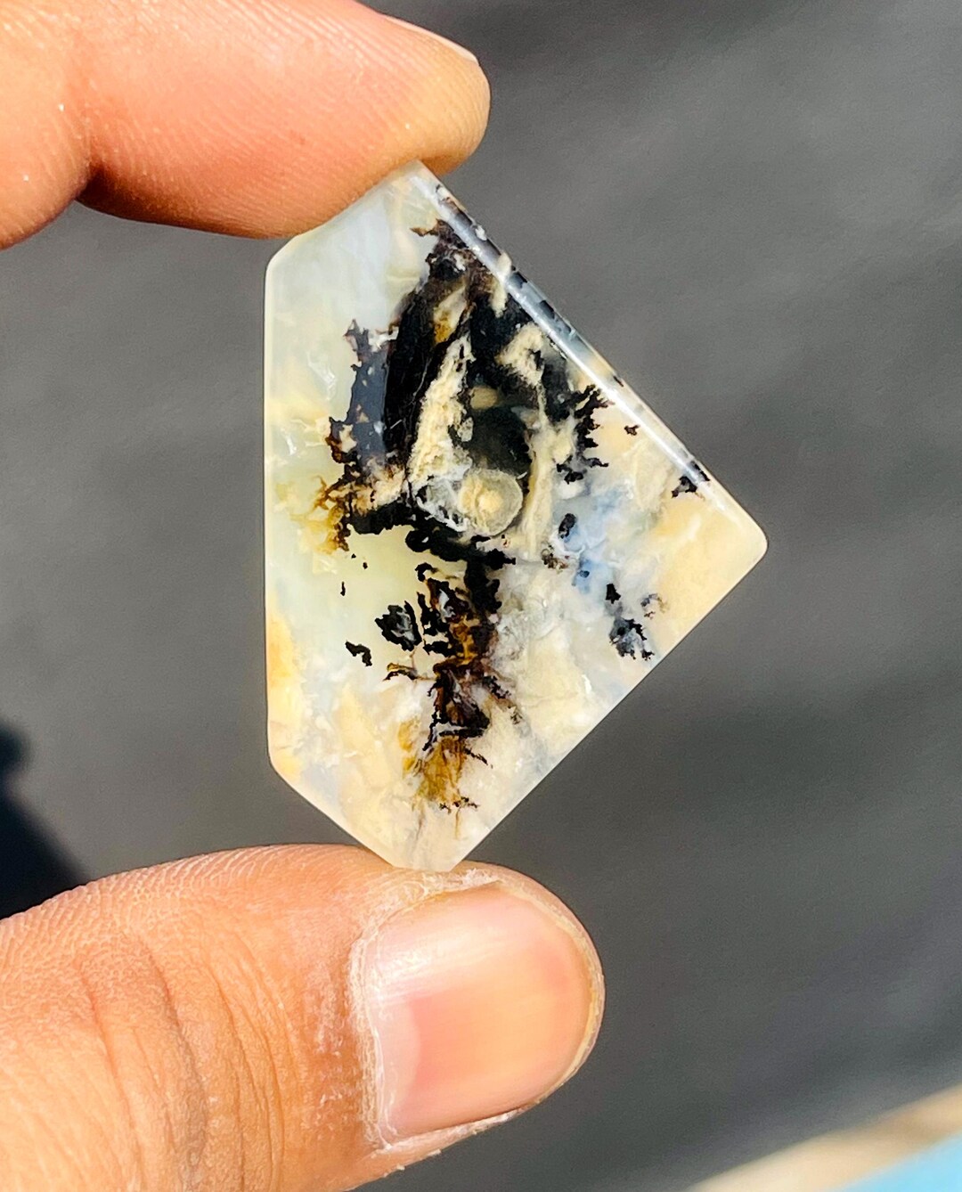 Polished Tiger Dendrite Stone Cab | Unique Gemstone for DIY Jewelry ...