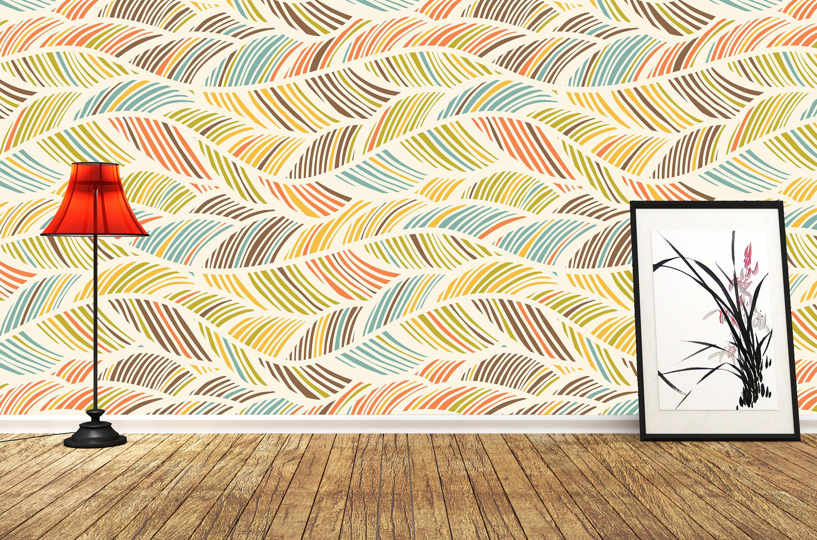 Abstract Pattern Removable Wallpaper Mural Peel & Stick or | Etsy