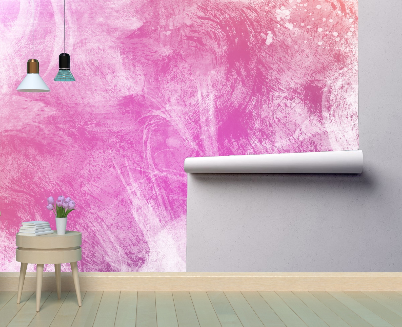 Watercolor Gradient Removable Wallpaper Mural * Elegant Peel & Stick or ...