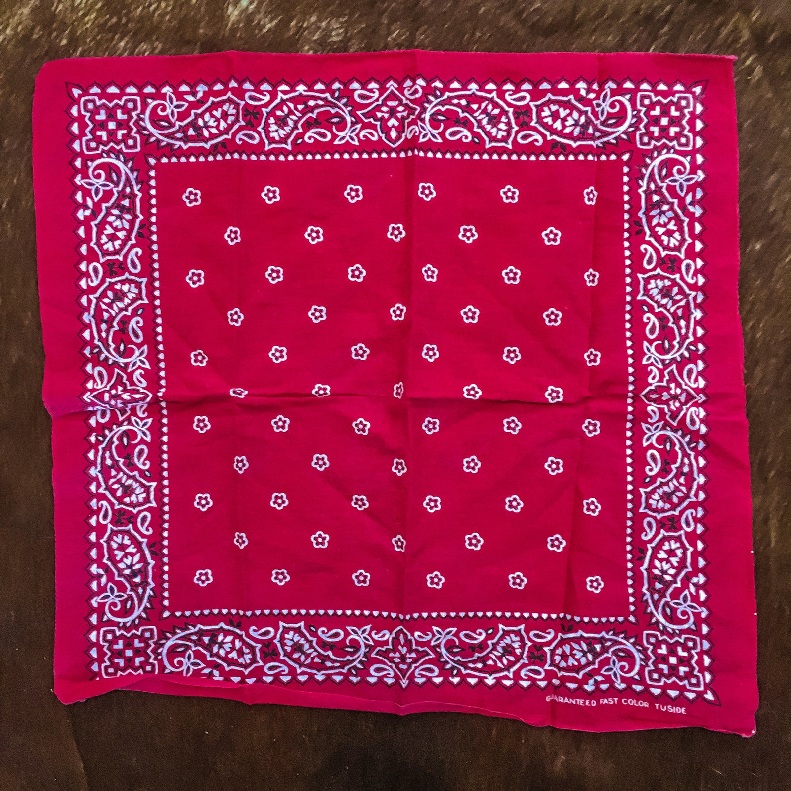 1950's Vintage Red Tuside Fast Color Bandana EUC - Etsy