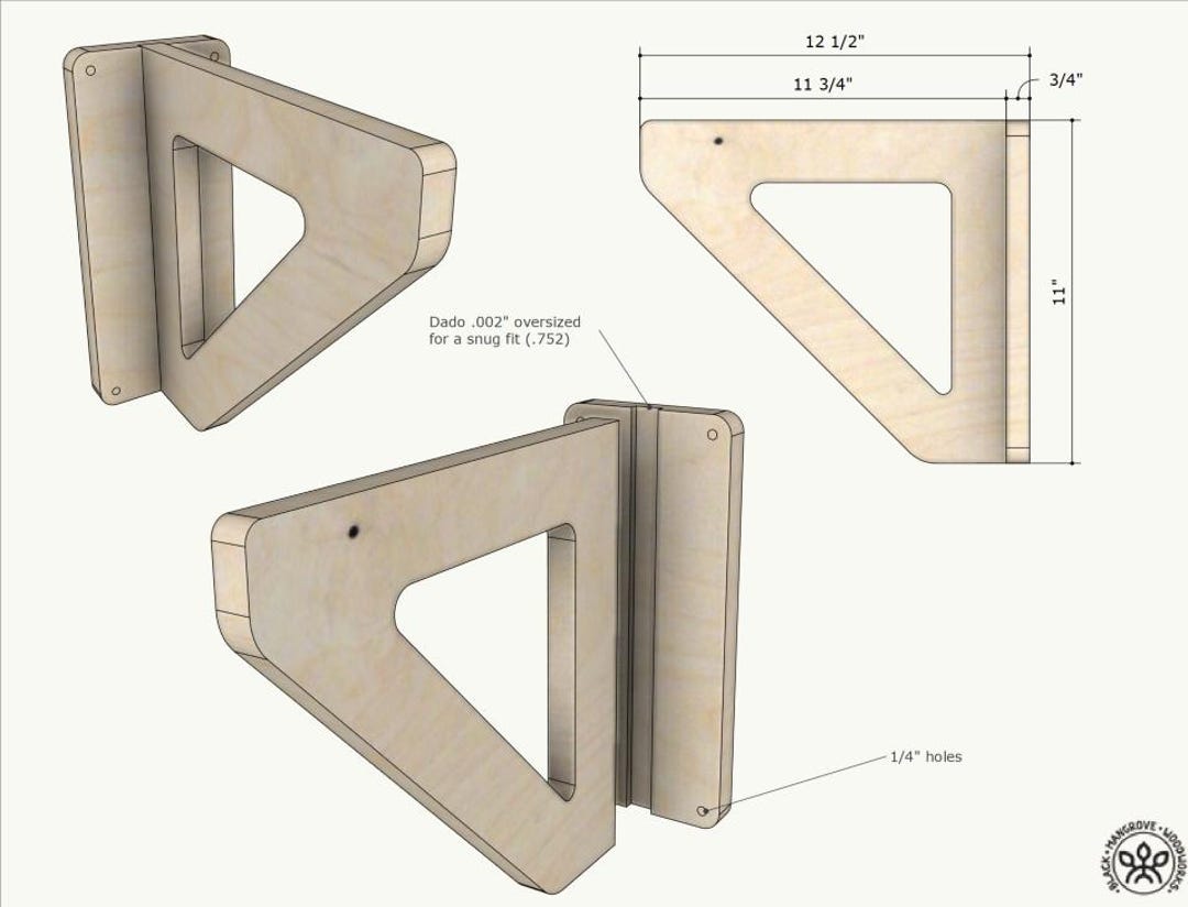 1 Panel Bracket Support for Painting CNC Cut File - Etsy
