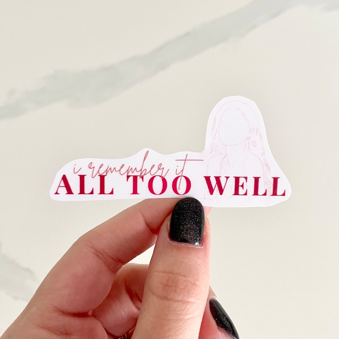 Taylor Swift All Too Well Sticker Waterproof Stickers - Etsy