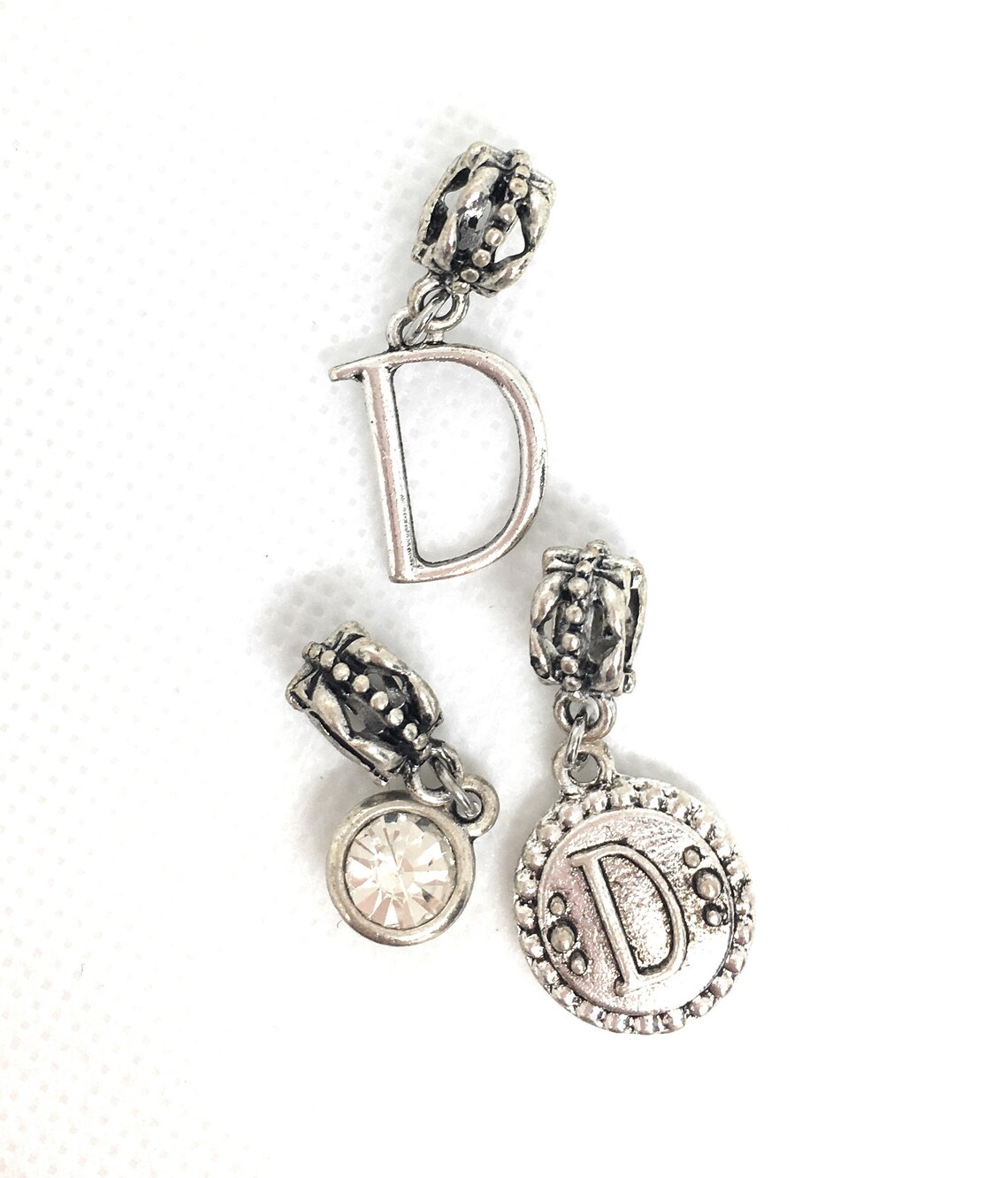 Letter D Charm Set 3 Piece Initial Jewelry | Etsy