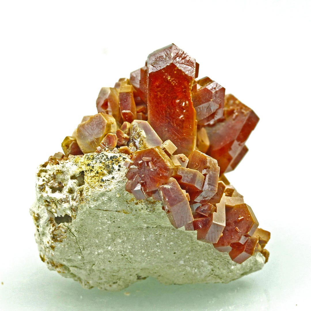 Red-brown Vanadinite Crystals on Matrix – Aesthetic ACF Specimen From ...