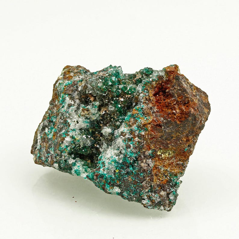 DR Congo Dioptase With Quartz on Matrix – Emerald Green Mineral ...