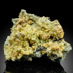 FLUORESCENT Opal Var. Hyalite With Aquamarine and Tourmaline Erongo ...