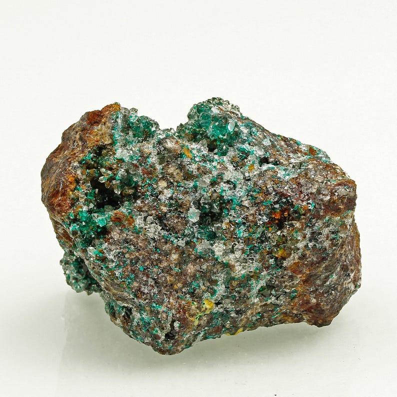 DR Congo Dioptase With Quartz on Matrix – Emerald Green Mineral ...