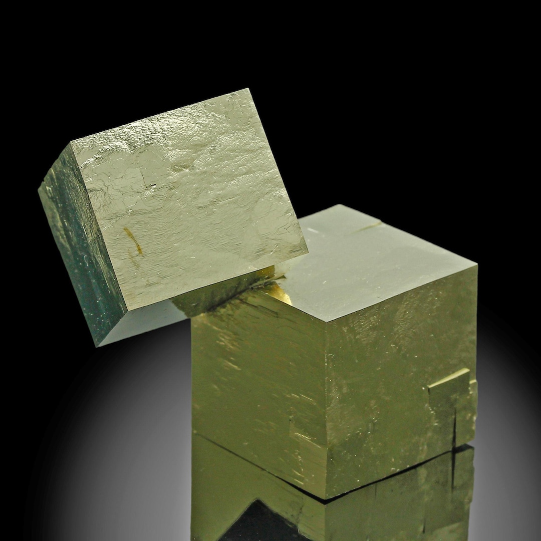 Navajun Spain Pyrite: Golden Geometric Cube Minerals - Etsy