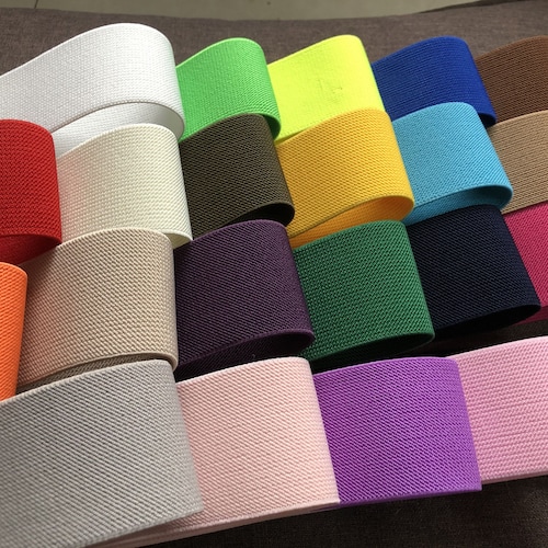 2 Inch 50mm Wide Solid Colored Double-side Twill Elastic - Etsy