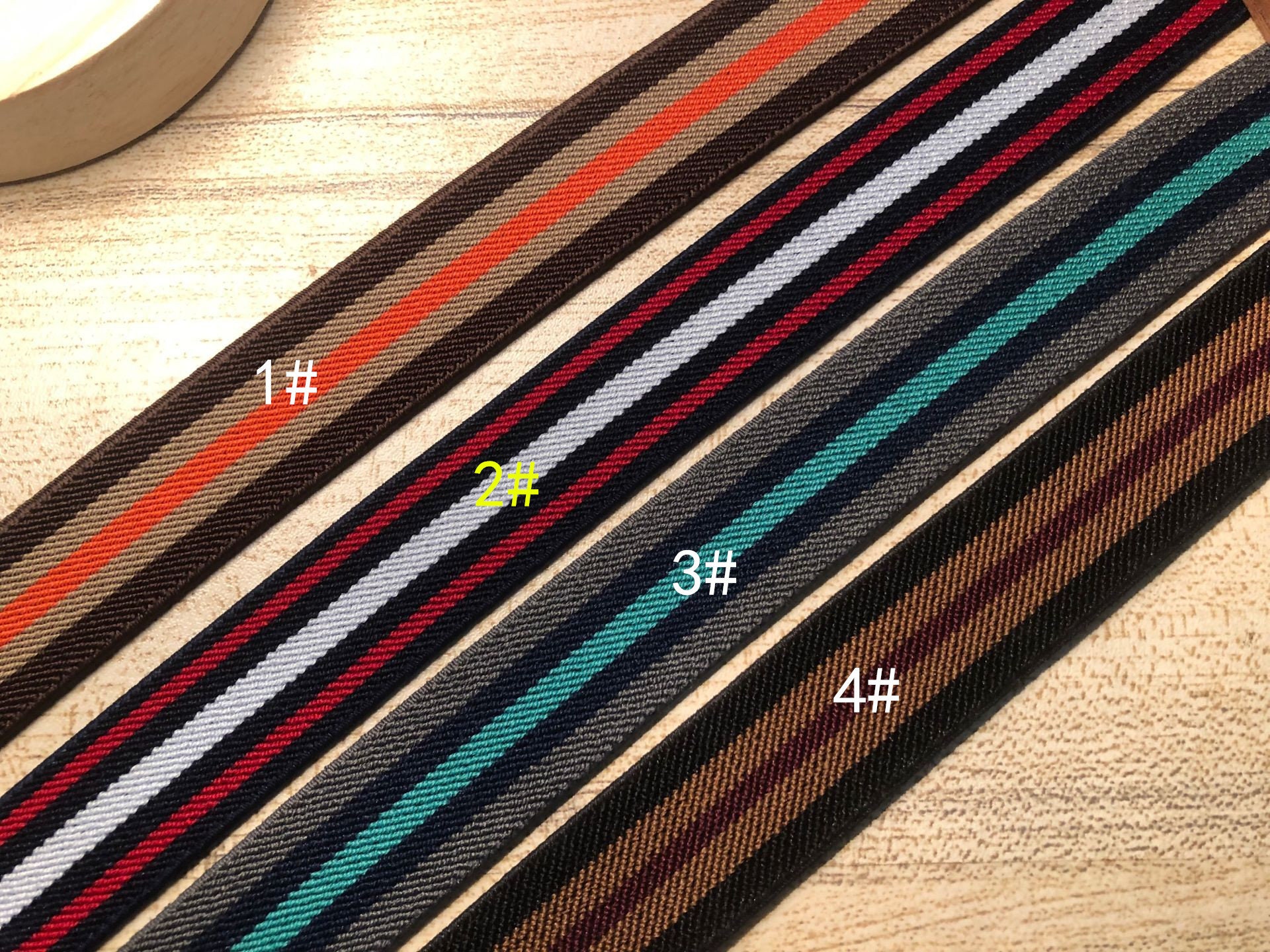 1 Inch 25mm Elastic Bandcolor Wide Elastic Oak - Etsy