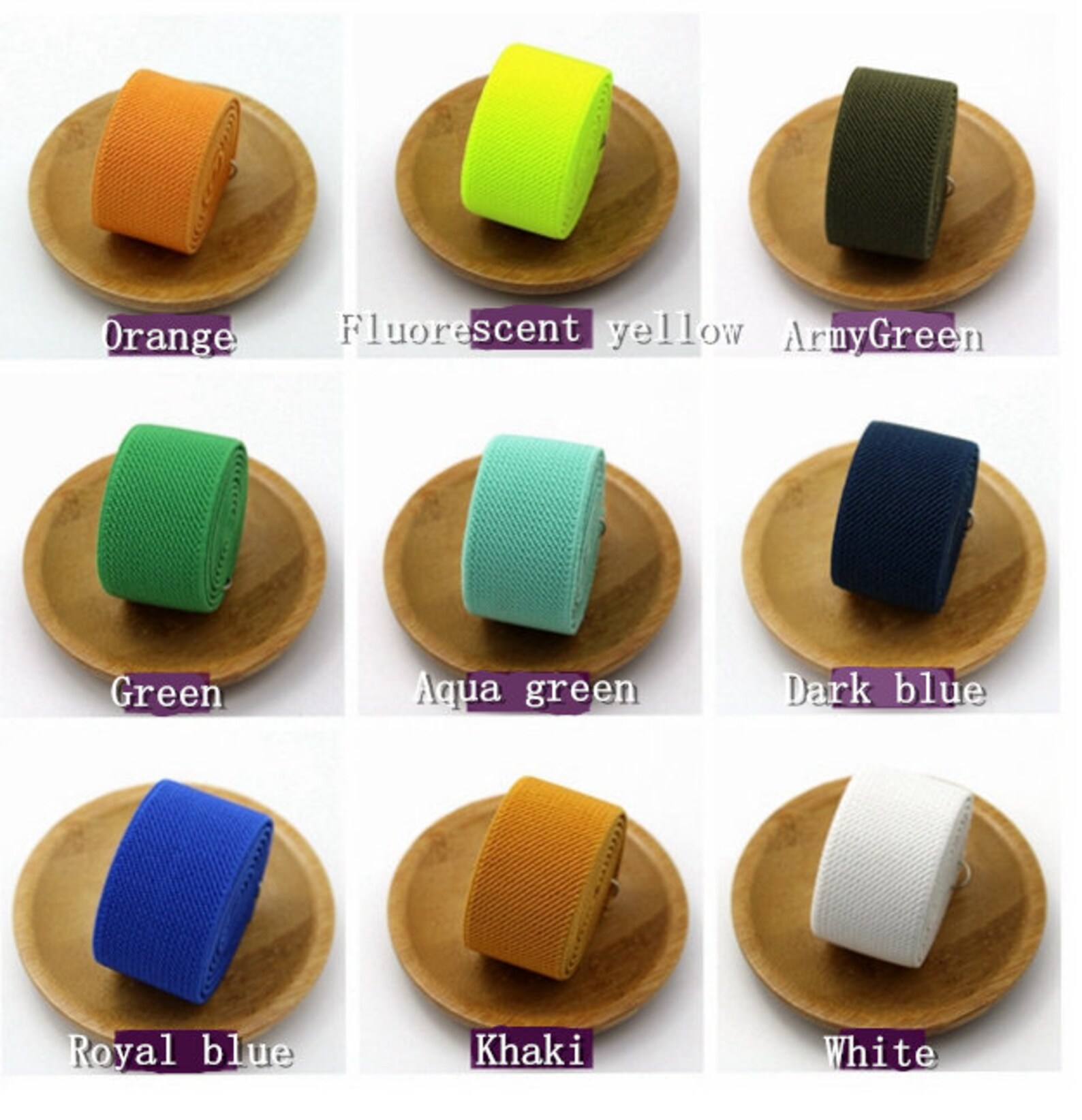 1 Inch 25mm Elastic Band Elastic Bandcolor Wide Elastic Oak - Etsy