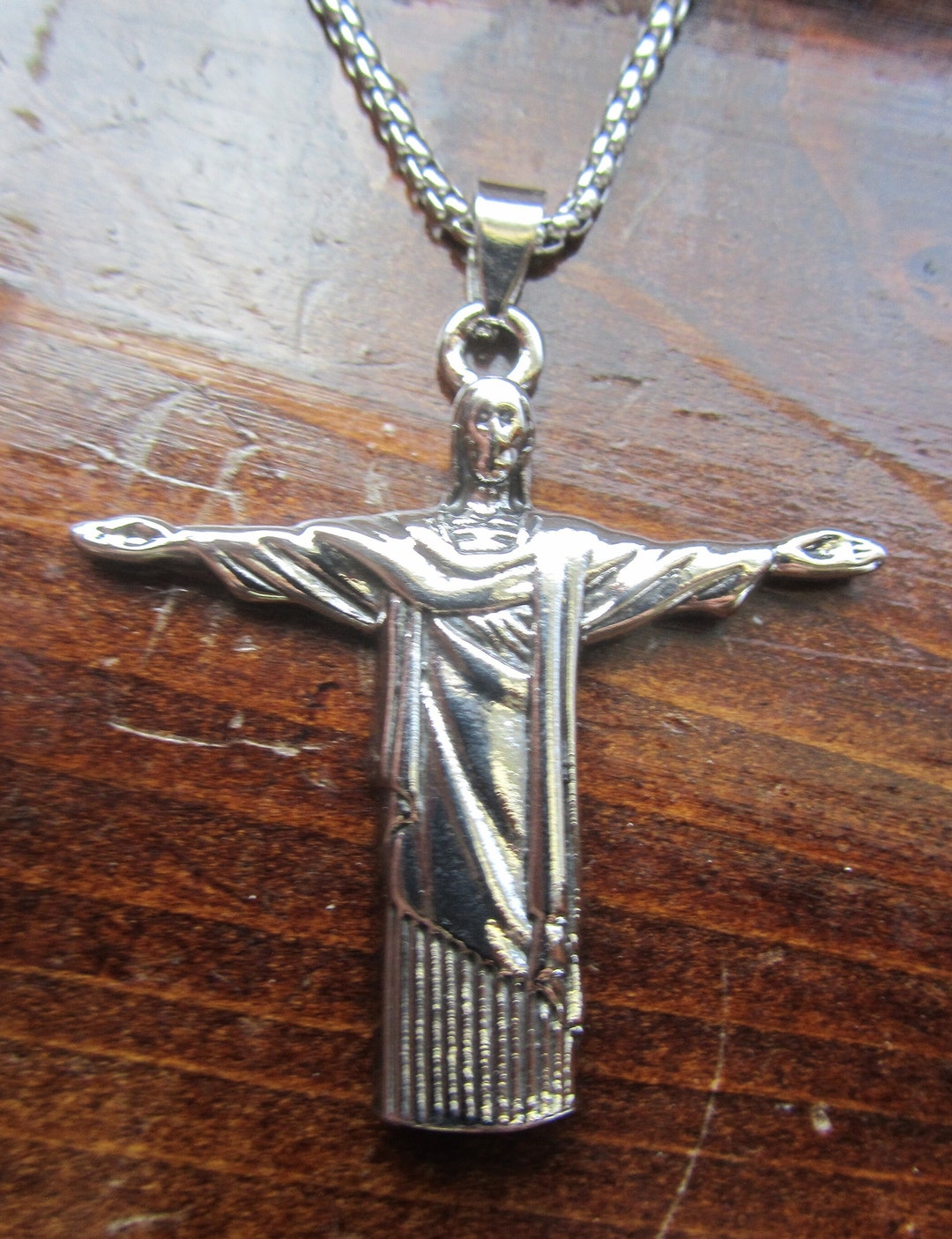 Christo Redentor Silver Rio Brazil Christian Statue Pendant - Etsy