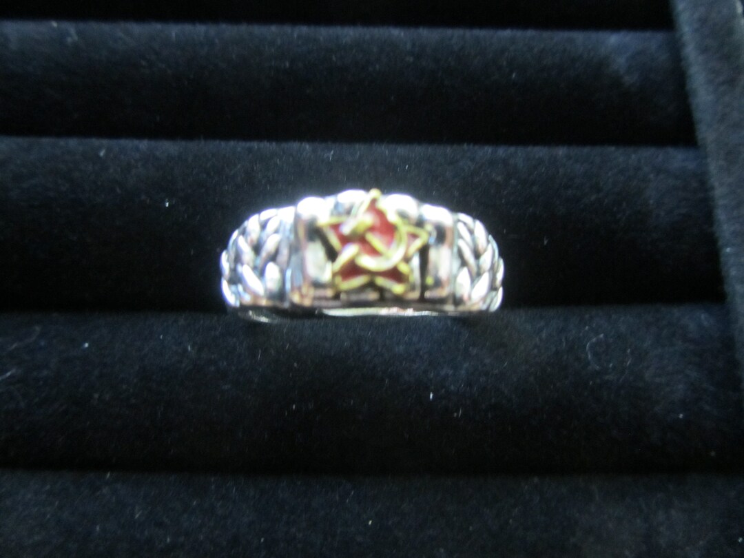 Communist WWII Workers Party Silver Adjustable Ring replica - Etsy