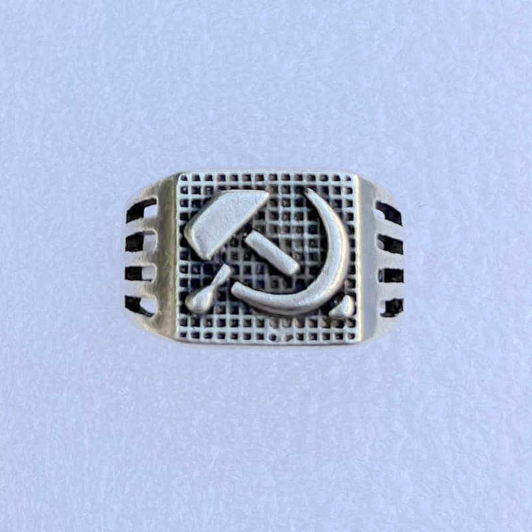 Soviet Russian WWII Red Army Officers Silver Communist Ring Jewelry ...