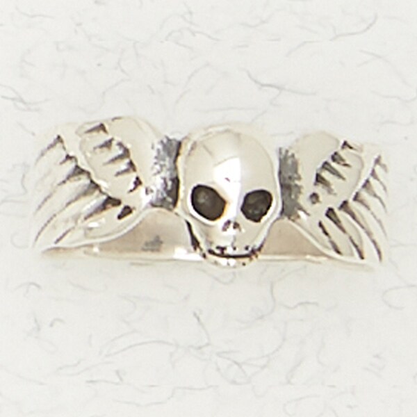 Winged Skull Ring - Etsy