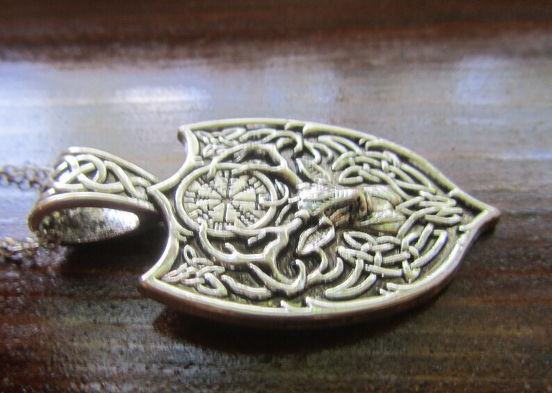 Viking Stag W/ Helm of Awe Silver Medieval Norse Pagan Forest - Etsy