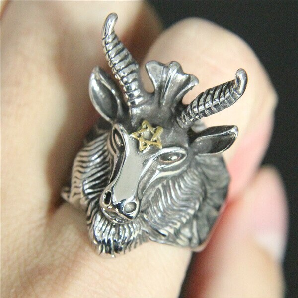 Baphomet Goat's Head Stainless Steel Occult Satanic Pagan | Etsy