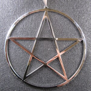 Giant Pentagram Stainless Steel Occult Pagan Magic Silver - Etsy