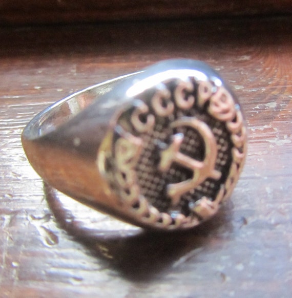 Russian WWII Communist Party Ring Silver 1941-45 CCCP… - Gem