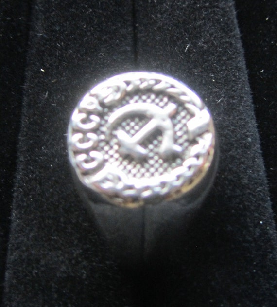 Russian WWII Communist Party Ring Silver 1941-45 CCCP… - Gem