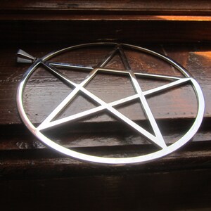 Giant Pentagram Stainless Steel Occult Pagan Magic Silver - Etsy