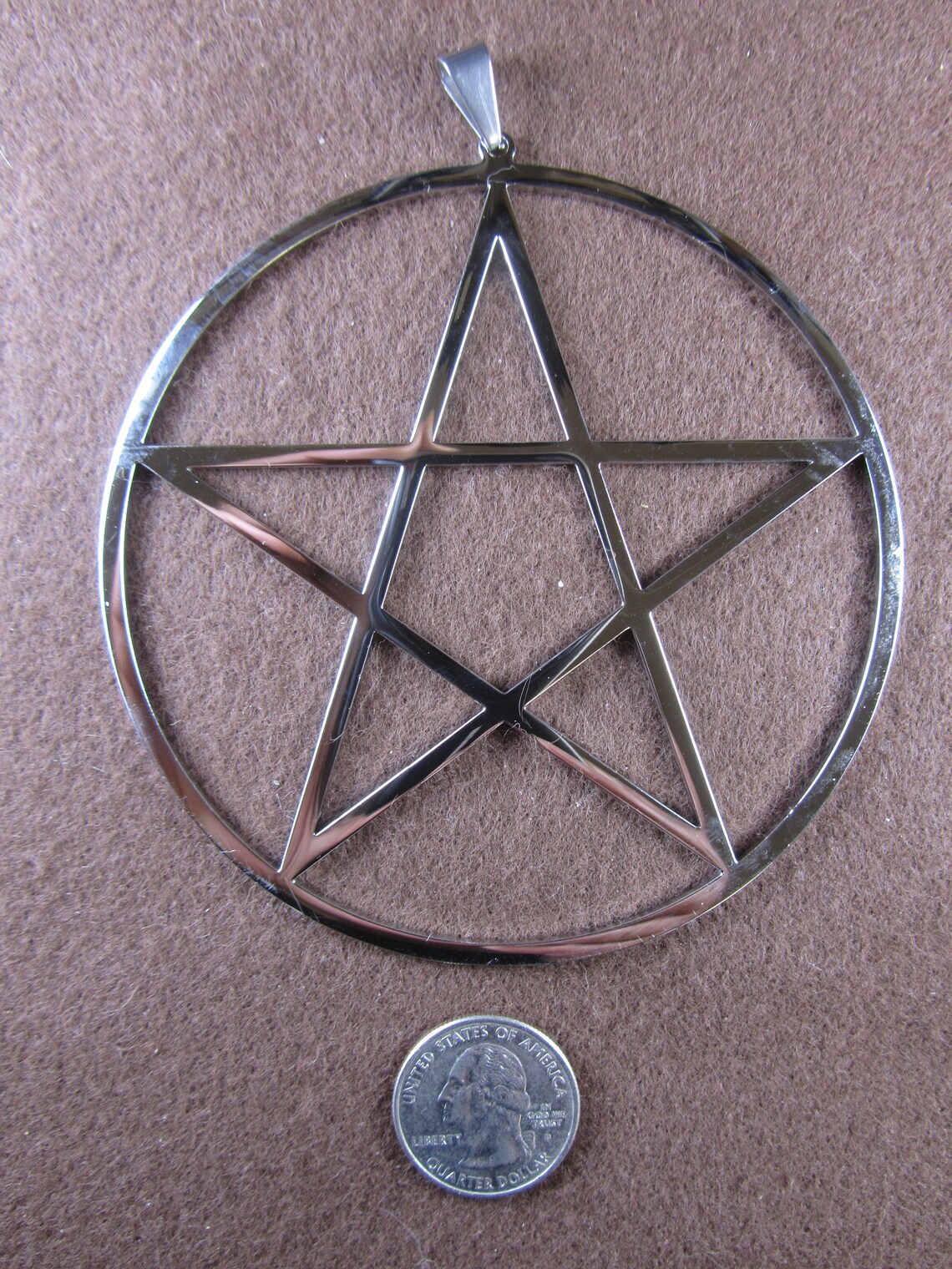 Giant Pentagram Stainless Steel Occult Pagan Magic Silver - Etsy