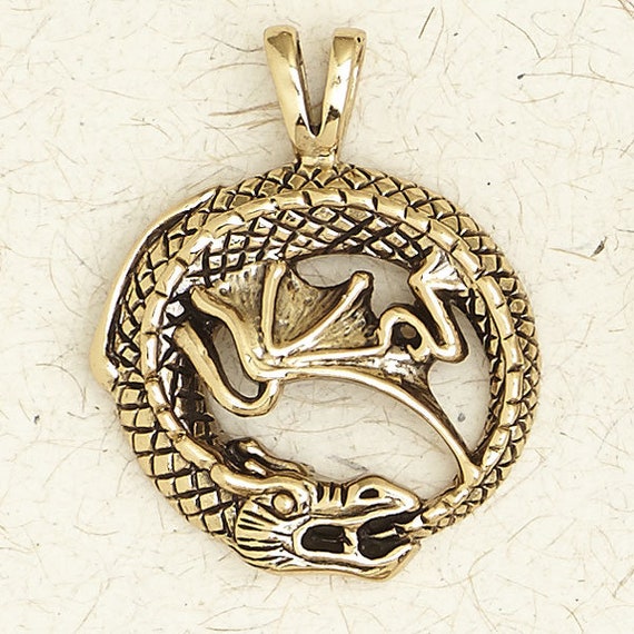Oroborus-Bronze/Greek/Gold/Occult/Egyptian/Dragons/Pe… - Gem