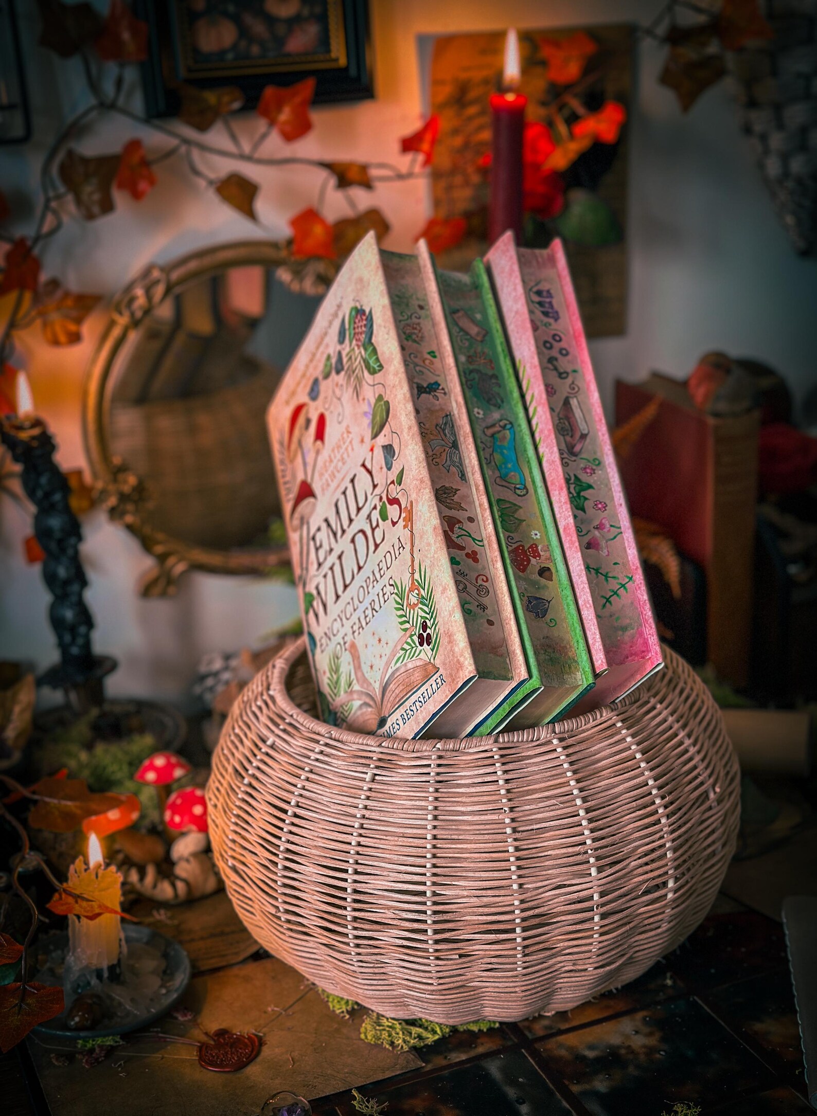 Hand-painted Emily Wilde's Encyclopaedia of Faeries Trilogy: Foiled ...