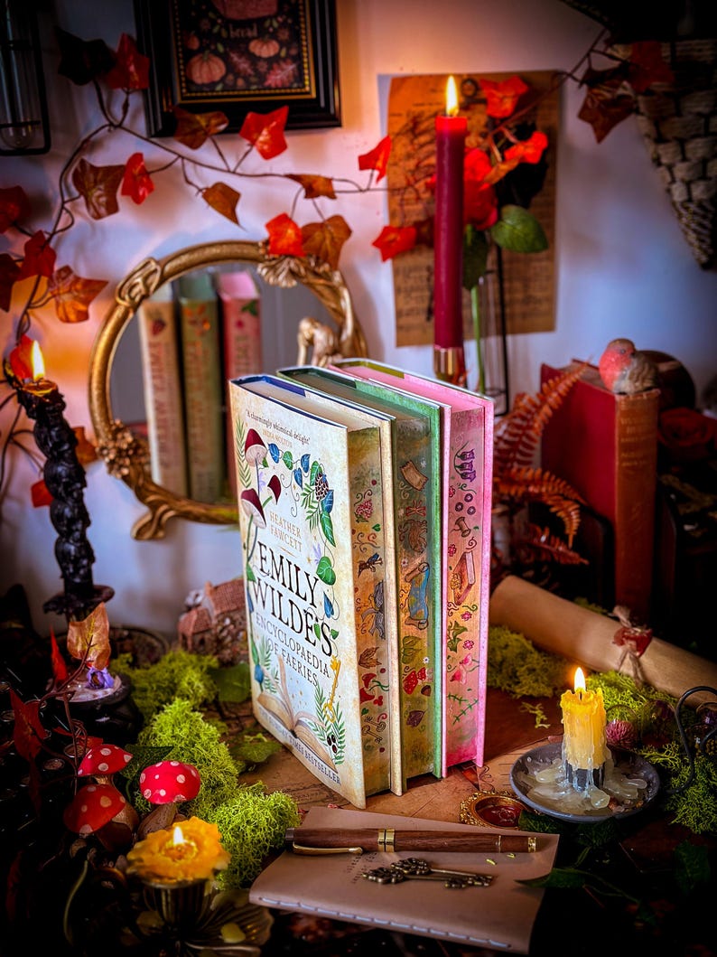 Hand-painted Emily Wilde's Encyclopaedia of Faeries Trilogy: Foiled ...