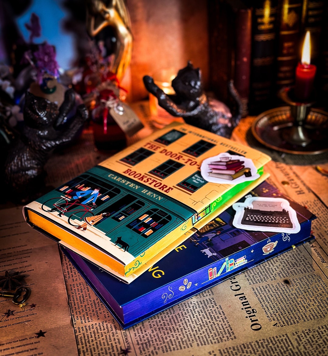 BOOKSET GIFT: Cozy Bookstore Lover's Hand-painted Book-set Two BOOKS ...