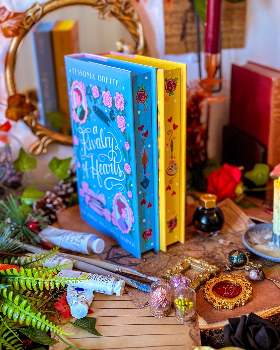 A Rivalry of Hearts & My Feral Romance HANDPAINTED BOOK EDGES - Special ...