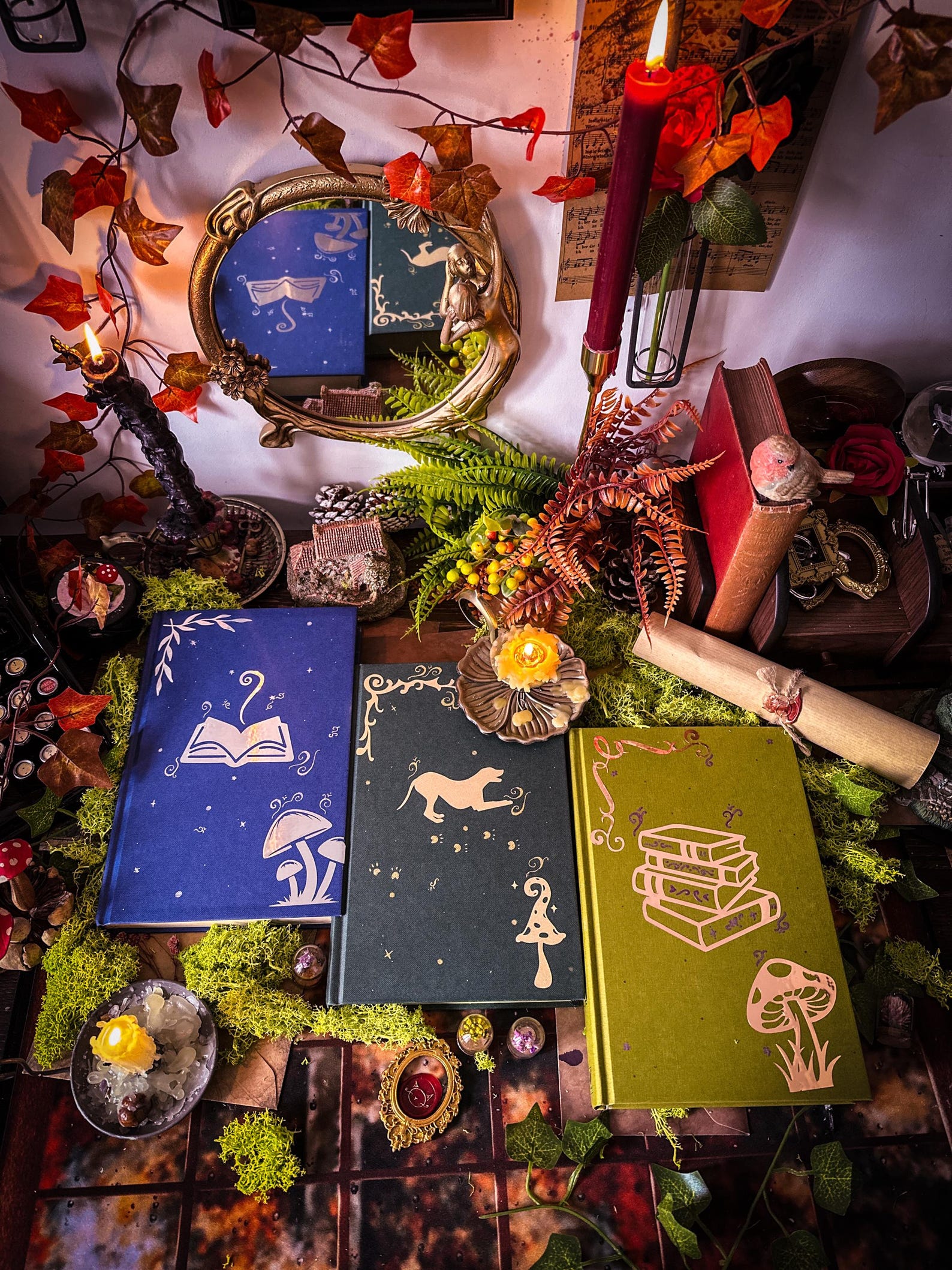Hand-painted Emily Wilde's Encyclopaedia of Faeries Trilogy: Foiled ...