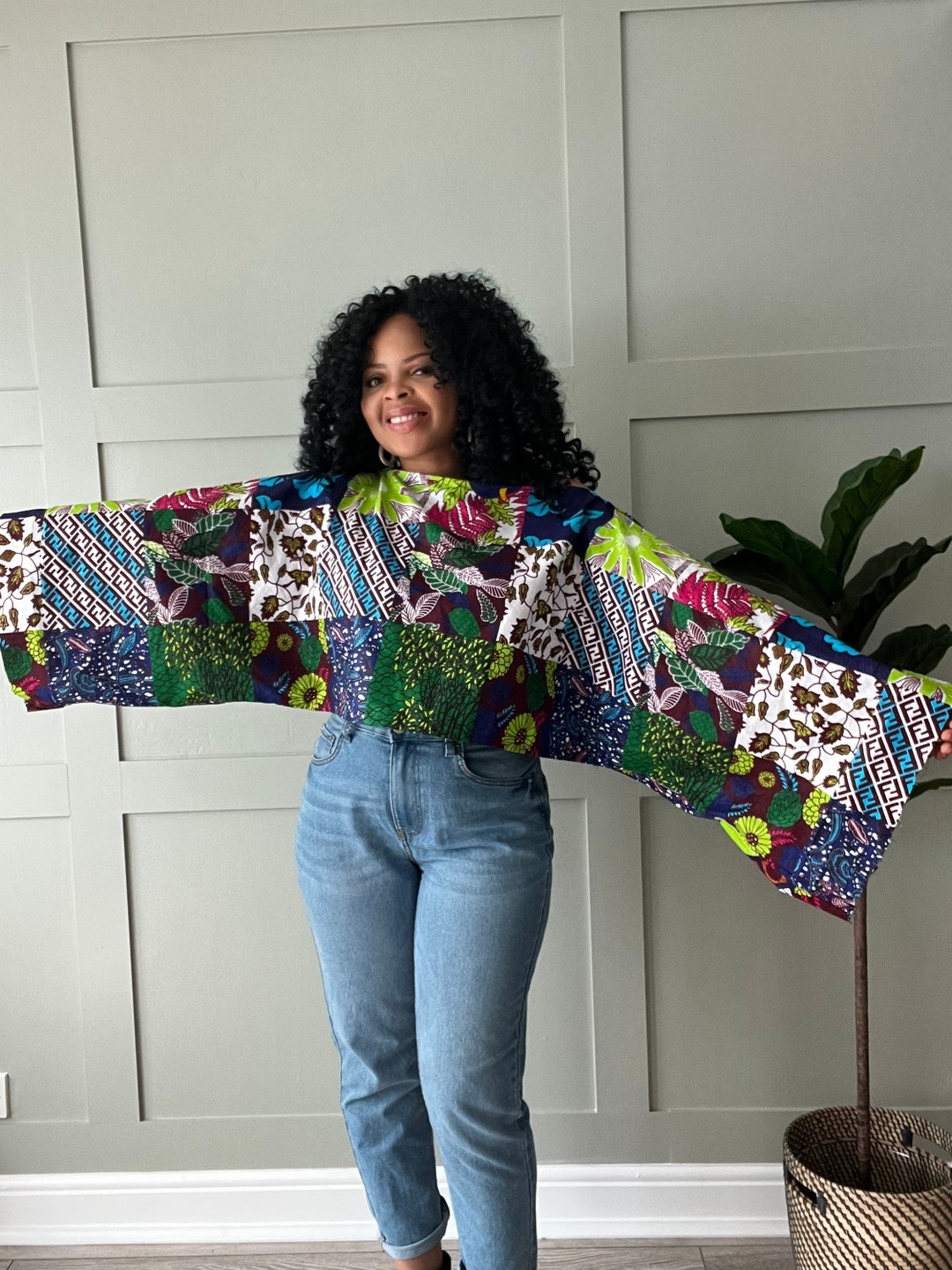 African Kimono, African Shrug, Ankara Poncho, African Print Top, Kimono ...