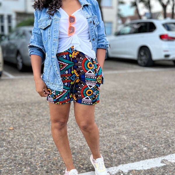 African Print Shorts - Etsy