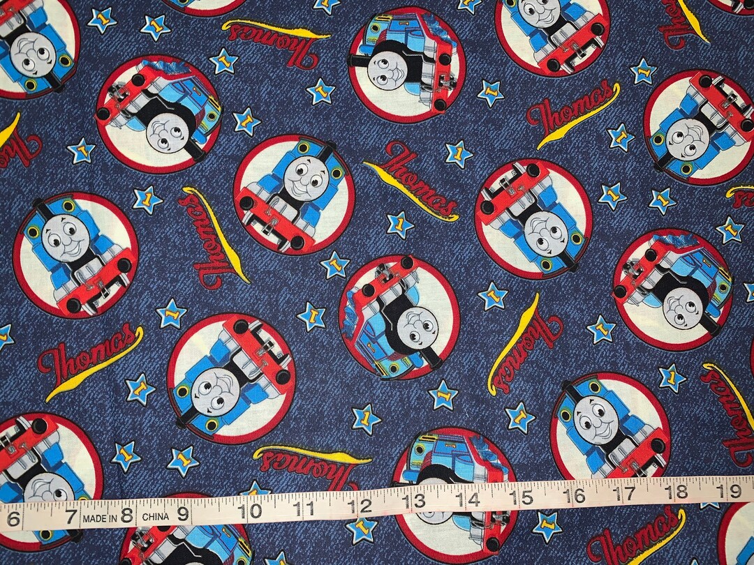 Rare Thomas the Tank Engine Blue Fabric Sold by FQ 18x21 More Available ...