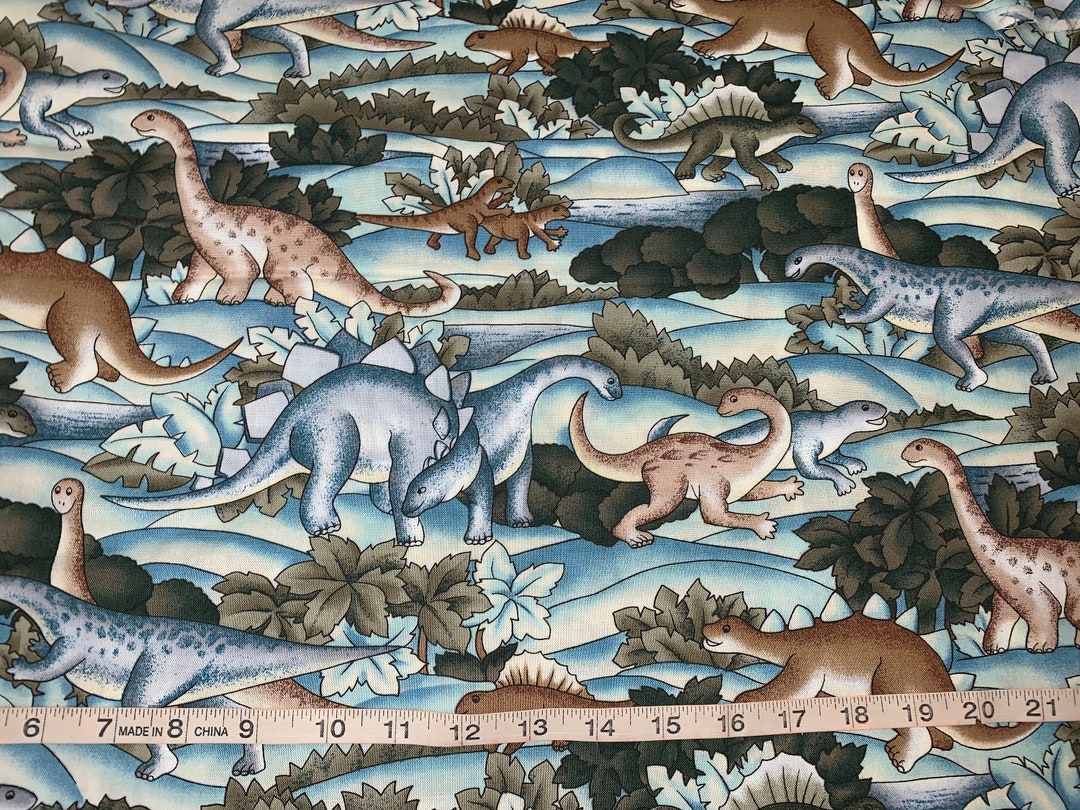 Rare Realistic Dinosaur Fabric Sold by FQ 18"x21" More Available - Etsy