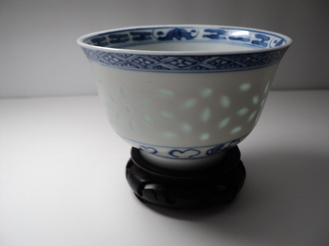 Vintage Rare Elegant Qing Hua Porcelain Bowl Marked on Bottom ...