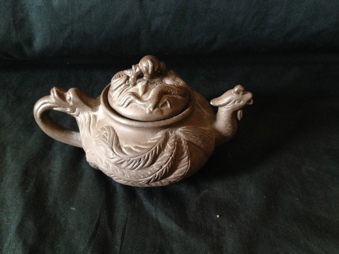 Vintage Beautiful Sculpture 3D Phoenix/dragon Tea Pot Marked - Etsy