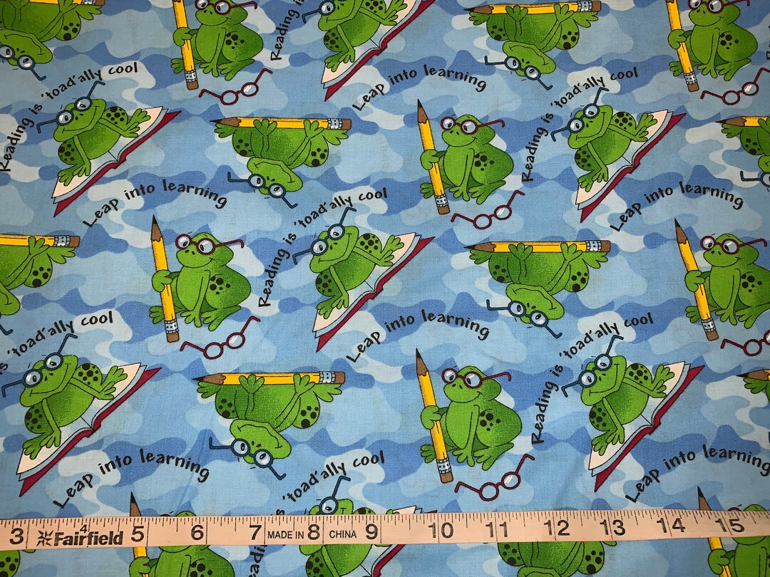 Rare Petty Reed Dear Old School Days 100% Cotton Fabric Sold by FQ 18 ...