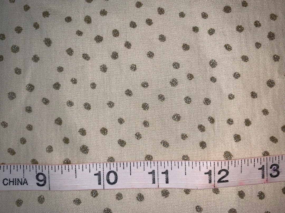 Tan With Sparkle Dots 100% Cotton Fabric Sold by 1/2 Yard More ...