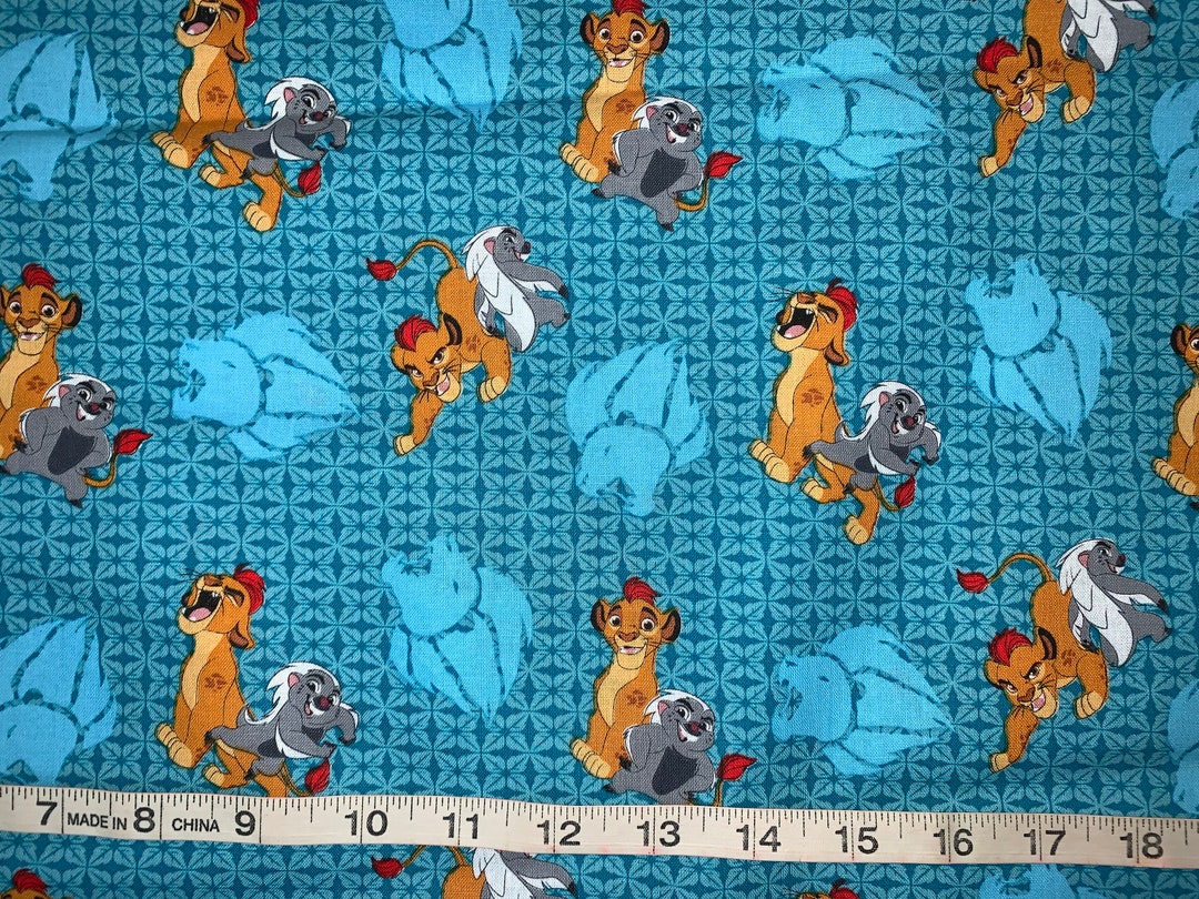 NEW Disney Lion King Blue100% Cotton Fabric Sold by Fq(fat Quarter ...