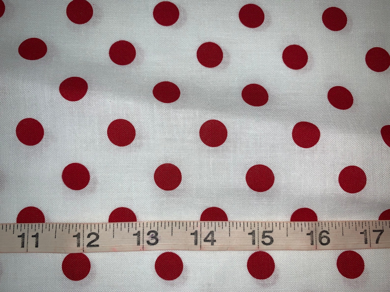 White Red Polka Dots 100% Cotton Fabric Sold by 1/2 Yard - Etsy