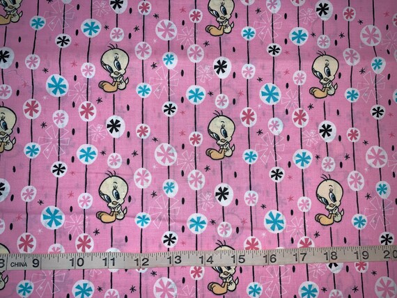 Rare Looney Tunes Tweety Bird Pink Fabric Sold by FQ | Etsy
