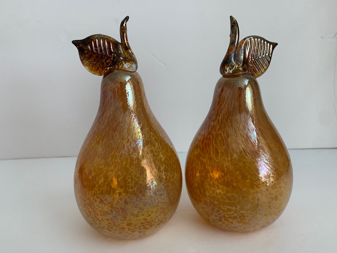 Estate Sale Vintage Collectible Beautiful Pair of Glass Pears - Etsy