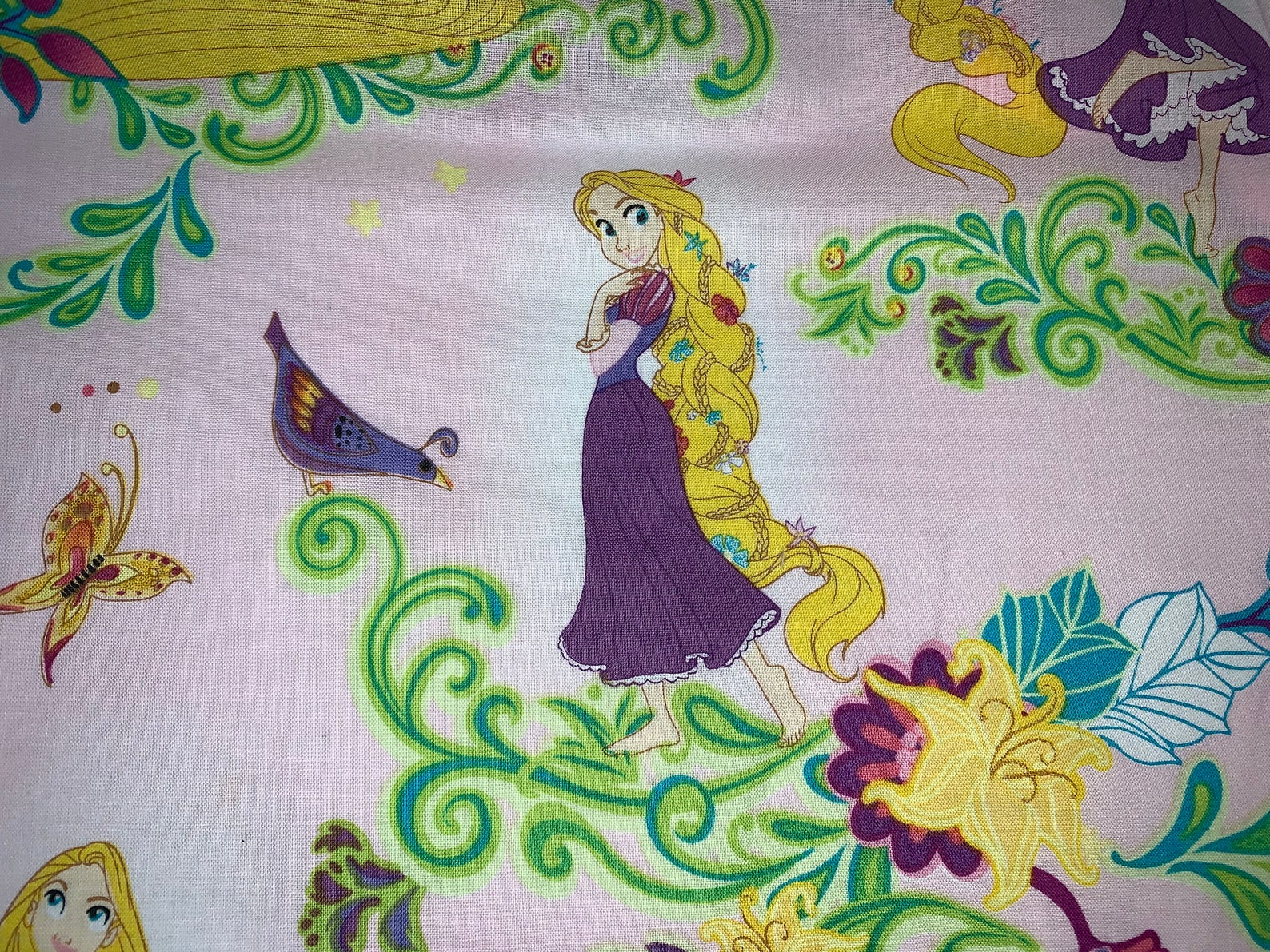 Disney Rapunzel Tangled Pink Fabric Sold by FQ 18x21 More Available - Etsy