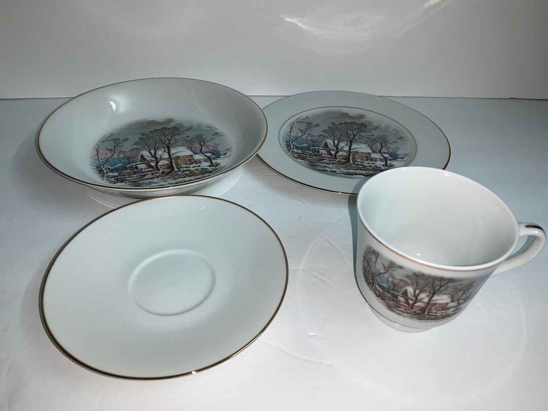 NEW Vintage 1981 Lot of 4 Pieces Avon Plate Bowl Cup Saucer - Etsy