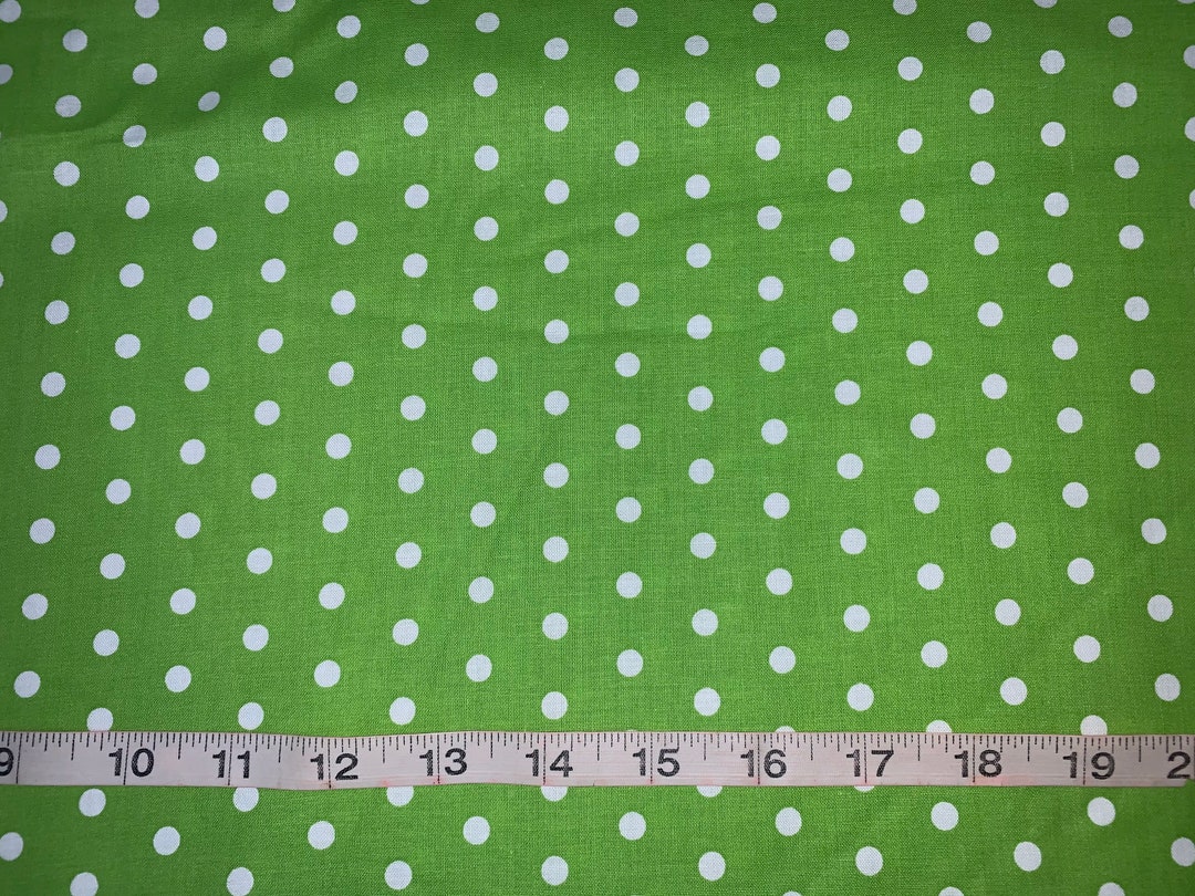 Beautiful Polka Dots on Lime Fabric Sold by 1/2 Yard More Available - Etsy